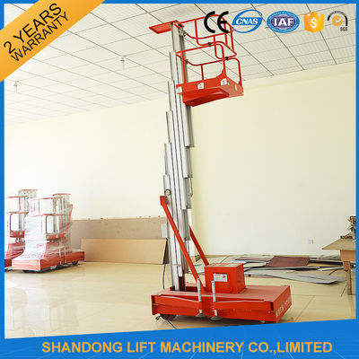 Electric Telescopic Vertical Hydraulic Man Lift Equipment Light Duty 6m ...