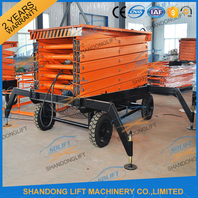 300kg 500kg Towed Mobile Mobile Platform Lift Electric Hydraulic 12m ...