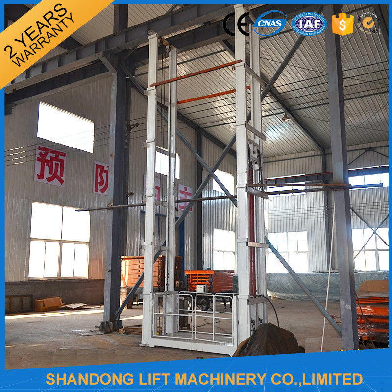 1.5 tons 5 m Hydraulic Outside Guide Rail Vertical Cargo Lift for ...