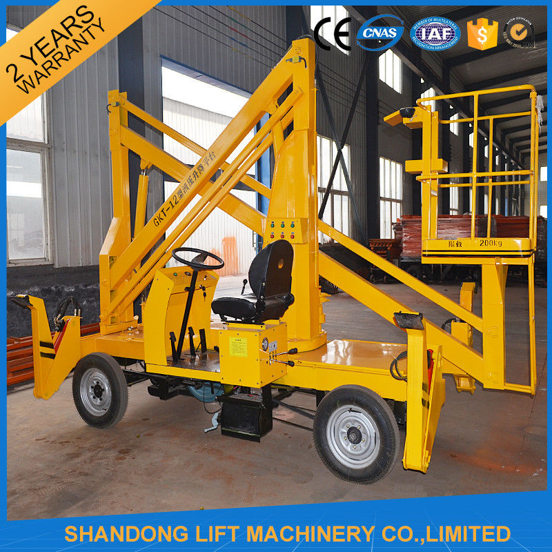 Automatic 4 Wheels Articulated Vehicle Mounted Boom Lift for 8m - 14m ...