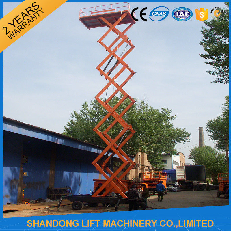 12m 500kg Mobile Scissor Lift Tables with Electric Hydraulic Motor Lift ...