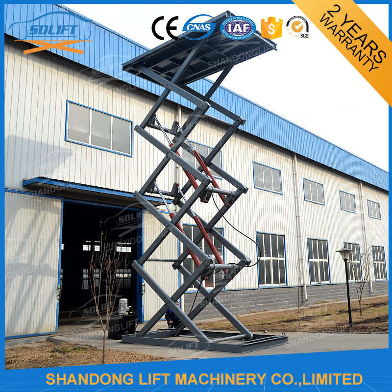 10M 2.5T Full Rise Pit Mounted Hydraulic Scissor Car Lift High Rising