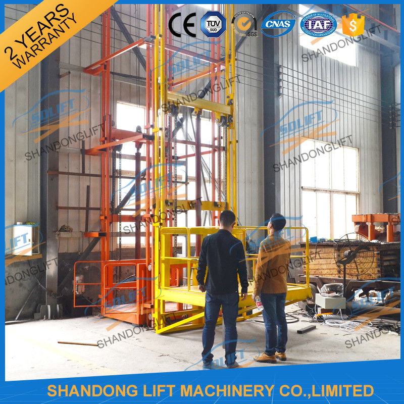 700kgs 4m Warehouse Elevator Lift Vertical Guide Rail Lift Vertical ...