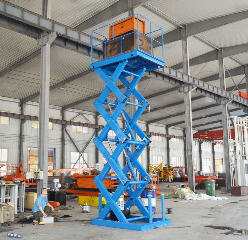 2T 5M material handling scissor lift stationary hydraulic scissor ...
