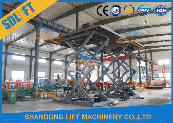 5.5M Basement Stationary Type Hydraulic Scissor Car Lift Long Life Time