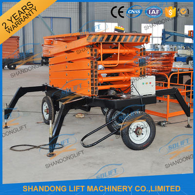 300kg 500kg Towed Mobile Mobile Platform Lift Electric Hydraulic 12m ...