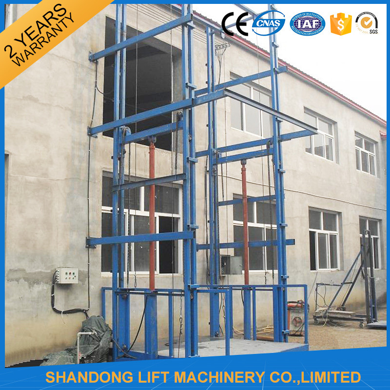 Hydraulic Vertical Warehouse Industrial Lifts Elevators with 10 m Guide ...