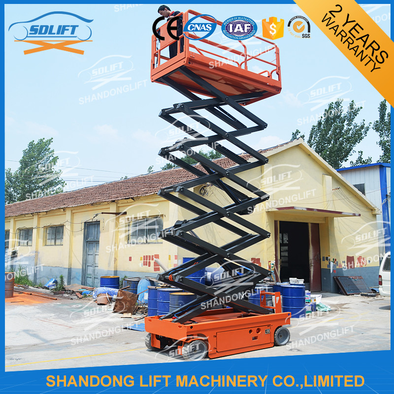 8M 450KG Electric Aerial Scissor Lift , Self Propelled Work Platform CE ISO