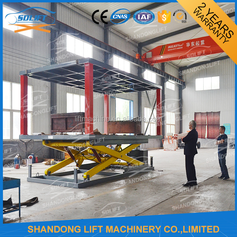 2-Year Warranty Hydraulic Cargo Lift With AC / DC Power Supply