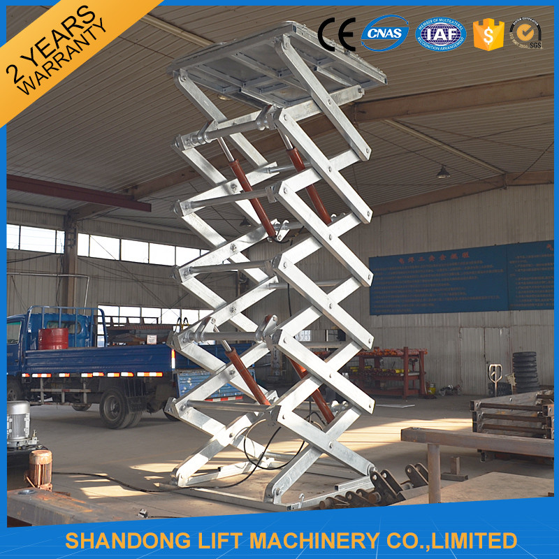 Customized Hot Galvanizing Stationary Hydraulic Scissor Lift , Fixed ...