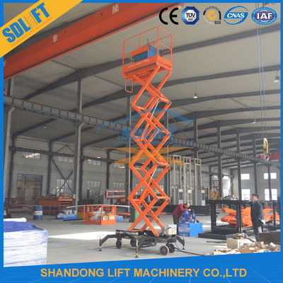 300kg 10m Aerial Work Mobile Scissor Lift Platform With Wheels