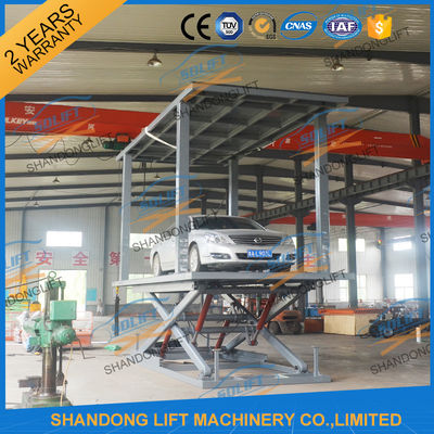 Steel Powder Coated Double Deck Car Lift With Safety System Sensors For ...