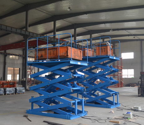 2T 5M material handling scissor lift stationary hydraulic scissor ...