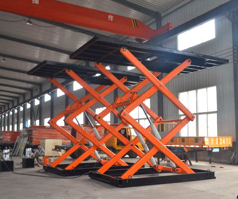 2-20 Ton Hydraulic Scissor Car Lift With 2-10 Meters Height Painting ...