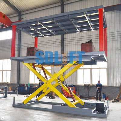High Efficiency Automatic Double Deck Car Lift Safety System Sensors