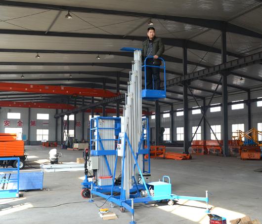 8m 100kg Single Mast Aerial Work Platform Lift for Window Cleaning ...