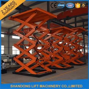 Electric Hydraulic Guide Rail Warehouse Elevator Lift Platform 5000kg ...
