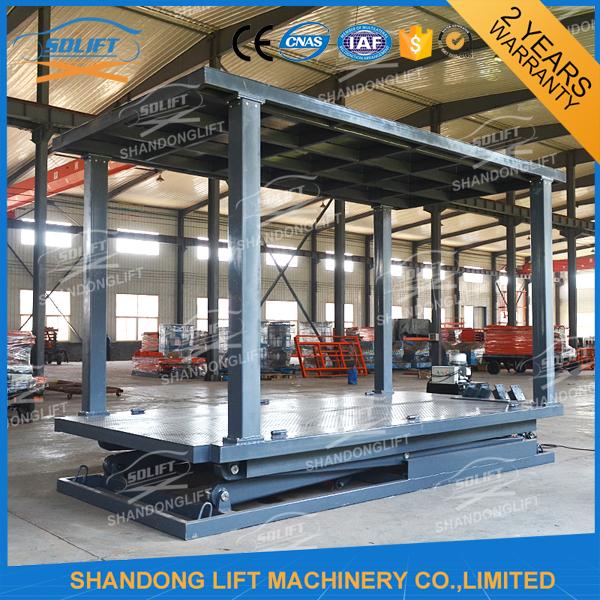 Mechanical Inground Big Heavy Duty Double Scissor Lift Table 2 Car ...