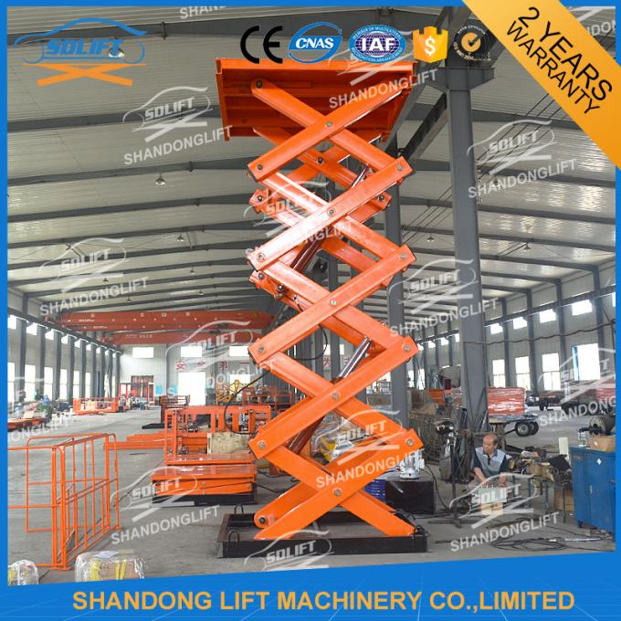 2T 7M CE Electric Stationary Hydraulic Scissor Lift / Material Handling ...