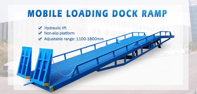 10T Manual Vertical Mobile Dock Levelers Container Unloading Ramps
