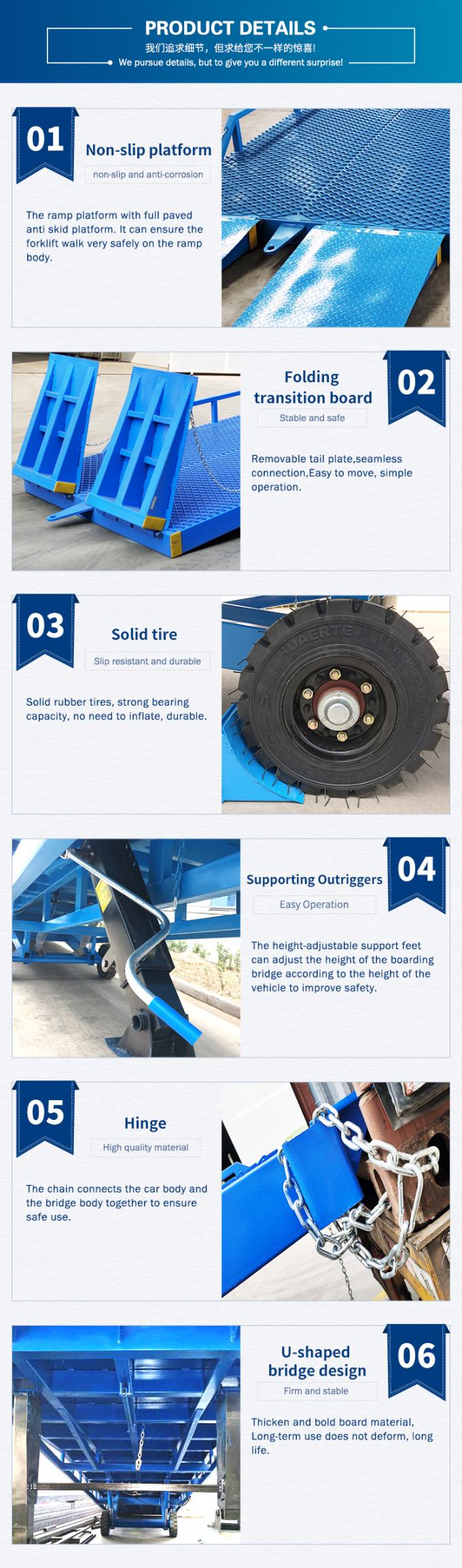 6t 8t 10t 12t Yard Forklift Ramp Loading and Unloading Container Loading Ramp