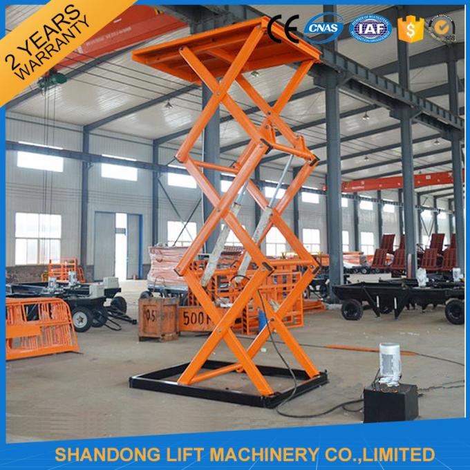 Stationary Scissor Lift Platforms , Indoor Scissor Lifting Table Equipment