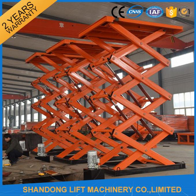 Material Handling Warehouse Elevator Lift , Hydraulic Upright Scissor ...