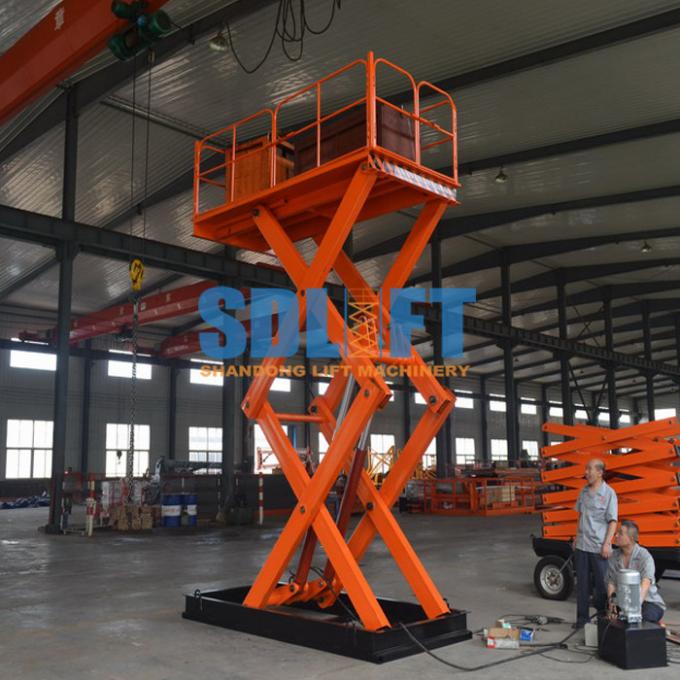 2t 3m Self Leveling Scissor Lift Hydraulic Material Handling
