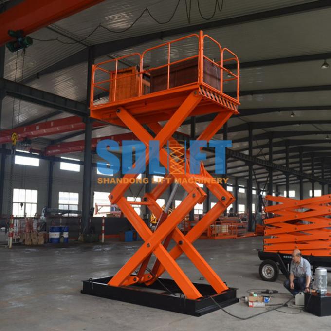 2t 3m Self Leveling Scissor Lift Hydraulic Material Handling