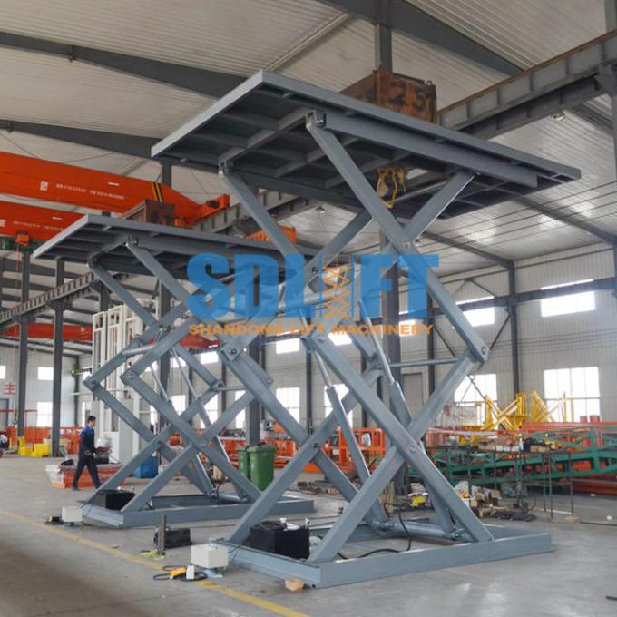 Electric Motor Hydraulic Scissor Car Lift For Home Use Garage 3T 3M