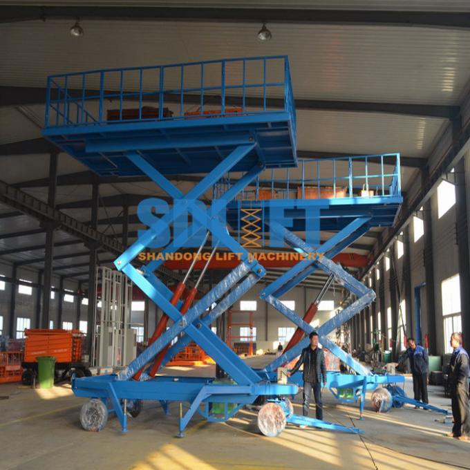 3t 6m Motorized Lift Table Electric Loading Dock For Cargo Moving